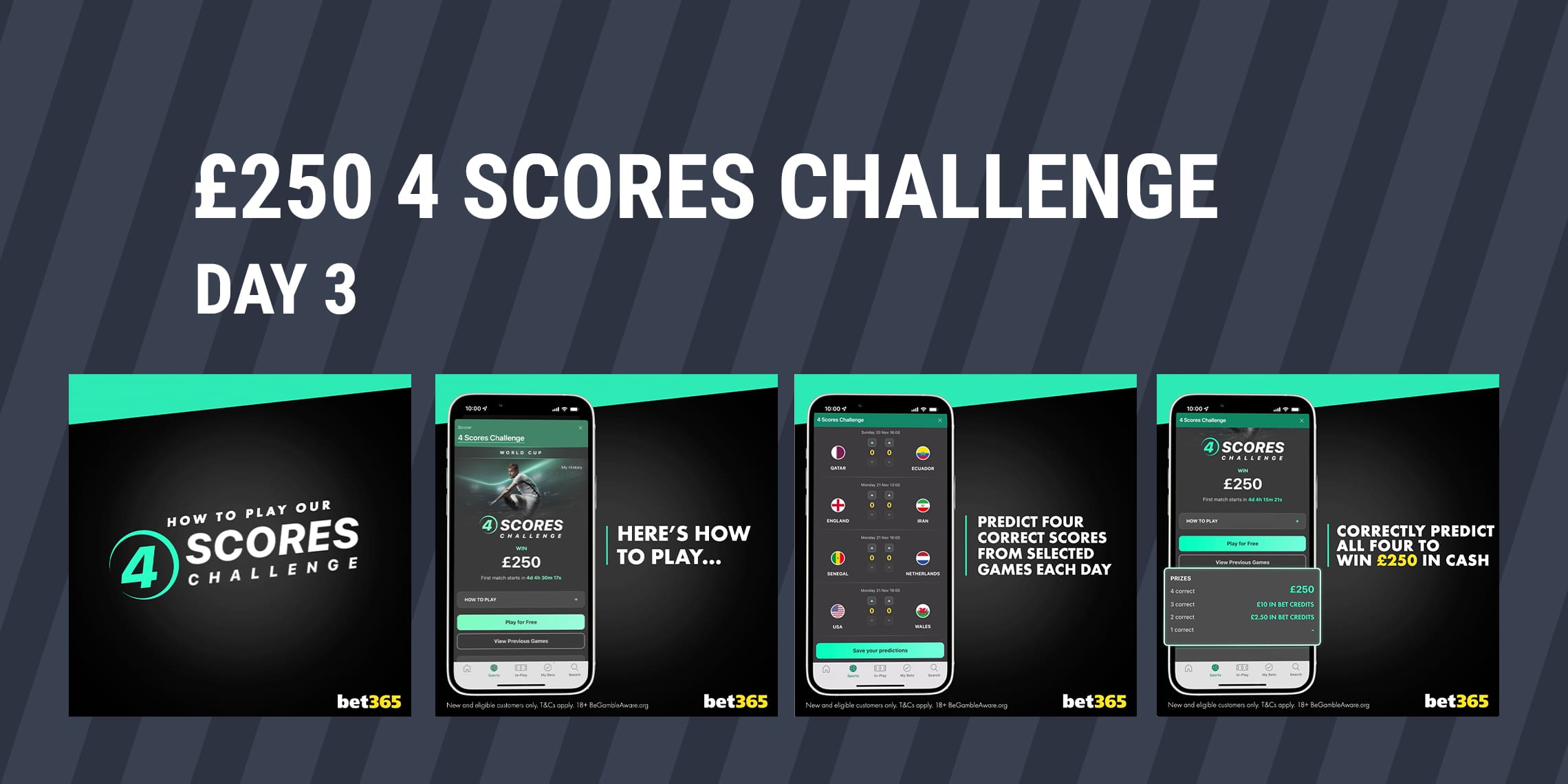 Bet365 4 Scores Challenge Day 3 | GetYourTipsOut