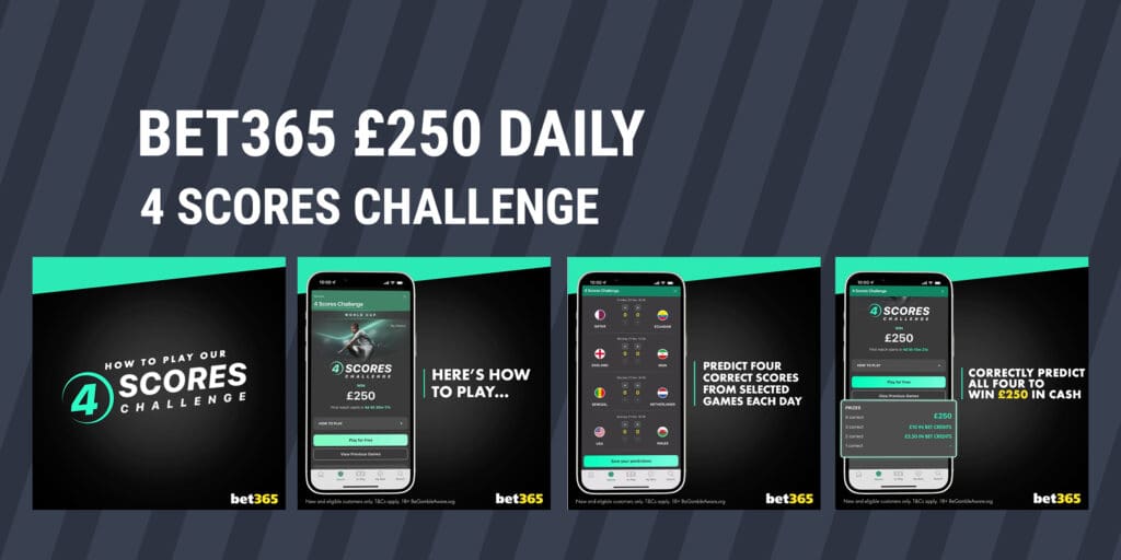 Bet365 4 Scores Challenge | GetYourTipsOut